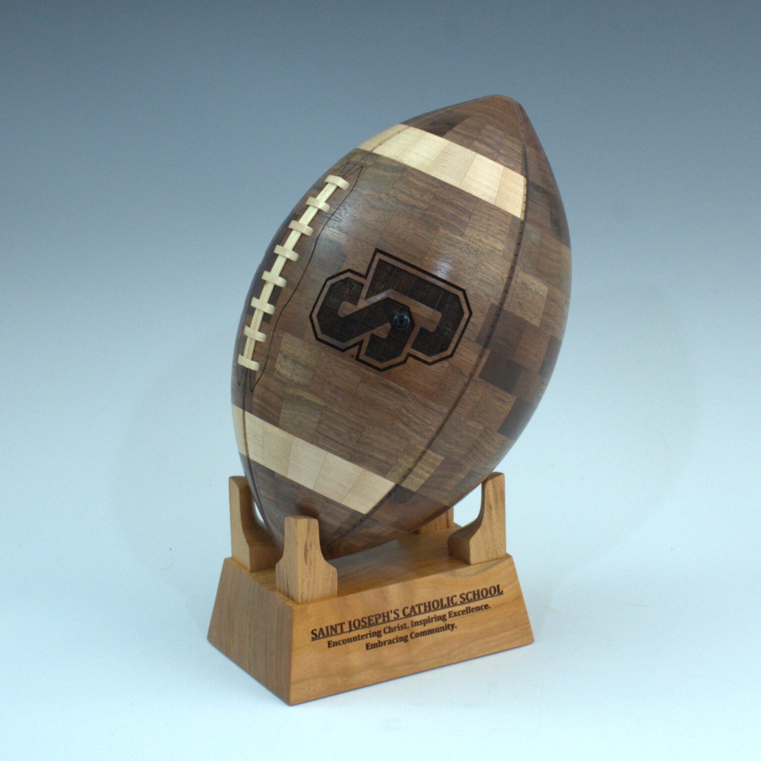 Handcrafted Wooden Footballs | High School and Collage